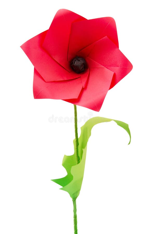 Origami poppy flower stock image. Image of origami, corn - 31570563