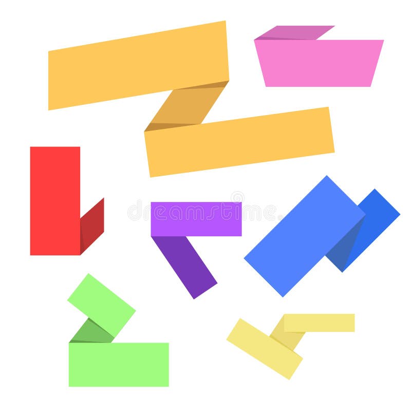 Origami Ribbon Banners stock vector. Illustration of banners - 78769647