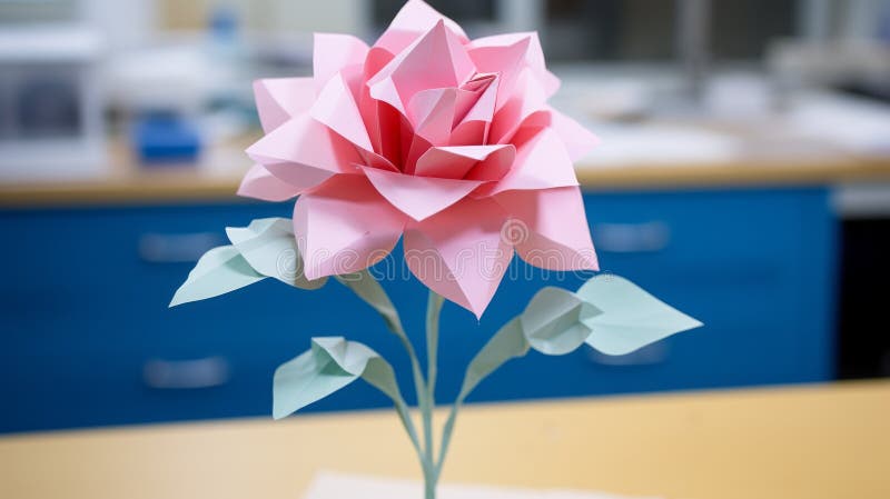 Northwest School Inspired Paper Rose Sculpture with Floral Accents ...