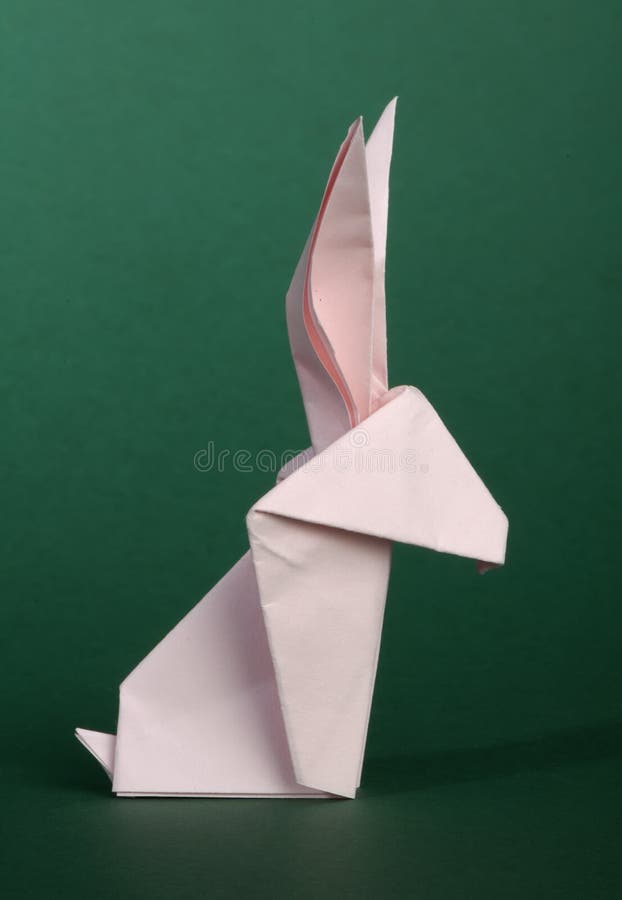 Origami roze konijn stock foto. Image of ambachten, konijntje - 28144028