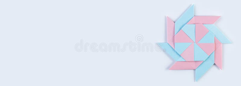 Origami Star. Made with Square Sheets of Paper Stock Illustration ...