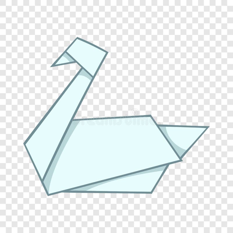 Origami Swan Icon, Cartoon Style Stock Vector - Illustration of hobby ...