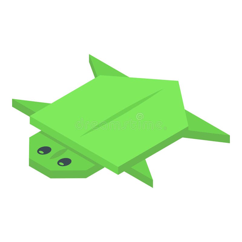 Origami Turtle Icon Isometric Vector. Cute Animal Stock Vector ...
