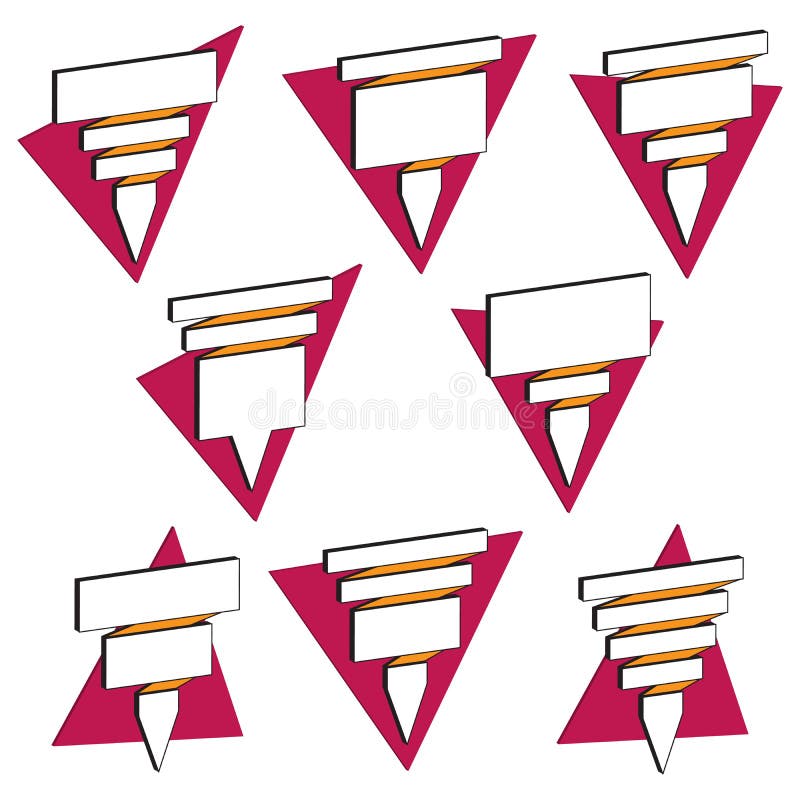 Origami Vector Infographic. Colorful Banners for Business. Text ...