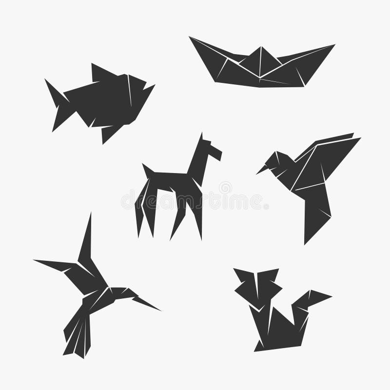Origami Vector Symbol stock illustration. Illustration of shape - 83830413