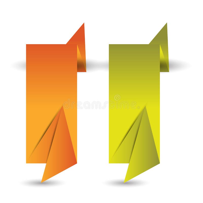 Origami Web Banners,labels,header or Tags for Your Advertisement Stock ...