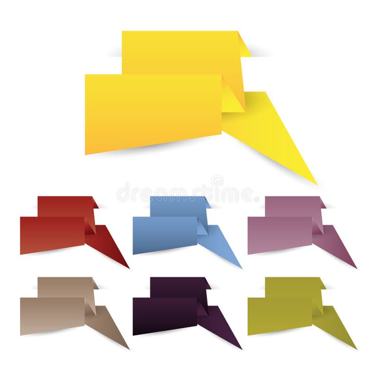 Origami Web Banners,labels,header or Tags for Your Advertisement Stock ...