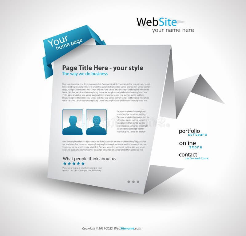 Origami Website Vertical Login Form Stock Vector - Illustration of ...