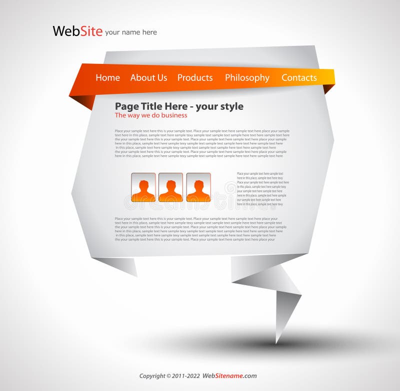 Origami Website Vertical Login Form Stock Vector - Illustration of ...