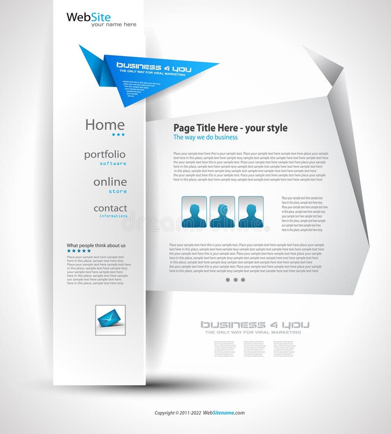 Origami Website Elegant Design Stock Vector - Illustration of ...