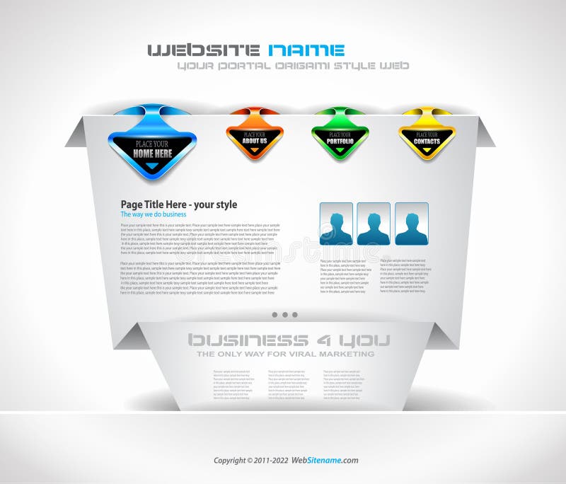 Origami Website Vertical Login Form Stock Vector - Illustration of sign ...