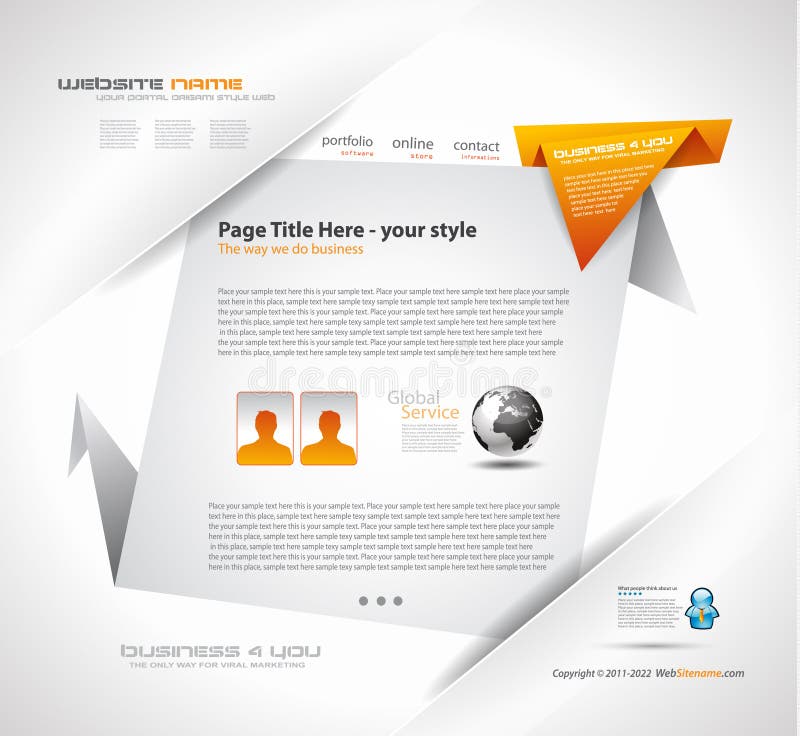 Origami Website Vertical Login Form Stock Vector - Illustration of ...