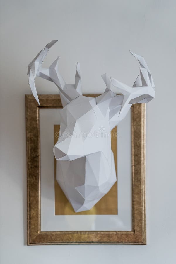 Origami white stag stock image. Image of event, christmas - 73262897