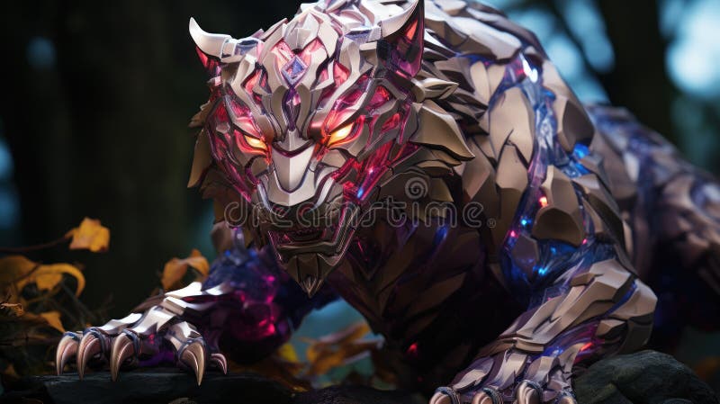 Origami Wonder: Legendary Beast with Illuminated Powers. Created with ...