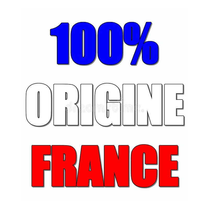 100 Origin from France Symbol Stock Illustration - Illustration of ...