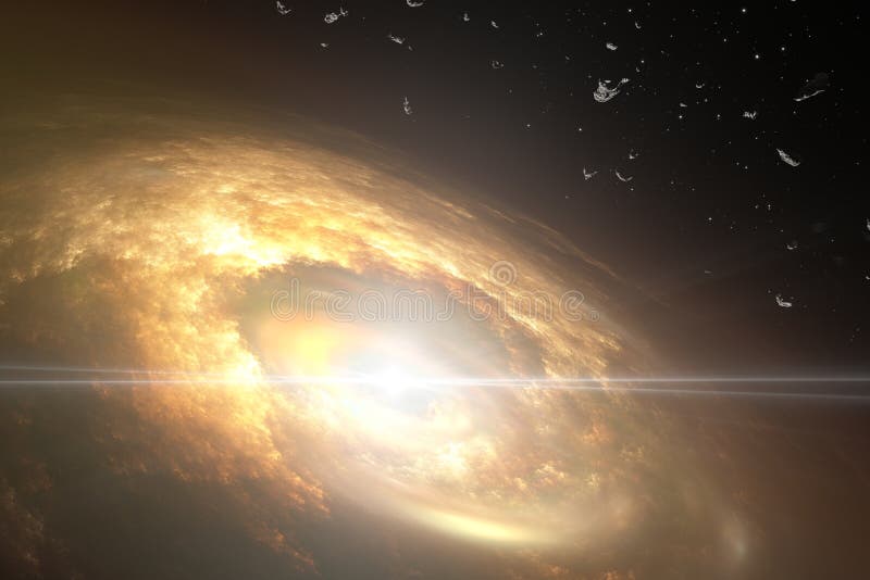 The Origin of the Solar System, Protoplanetary Disk Stock Image - Image ...