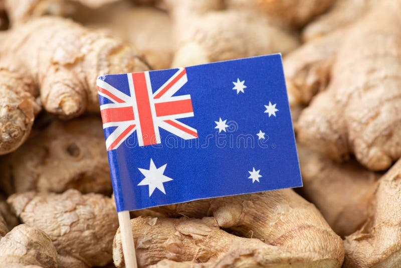 Flag of Australia on Ginger Stock Photo - Image of close, origin: 273422840