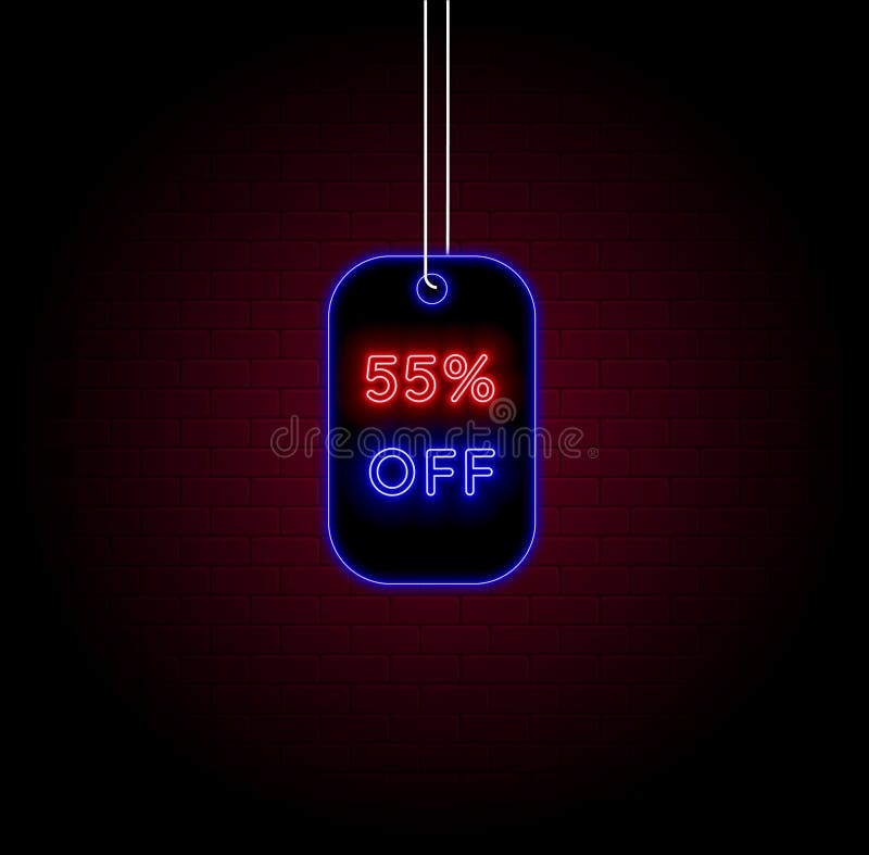 55 Off. Fifty-five Percent Off. Neon Style. Best Weekend Sale. Special ...
