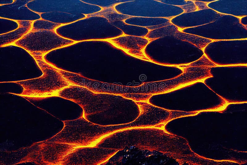 Original Abstract Drawings of Hot Black Yellow Lava Texture Stock Image ...