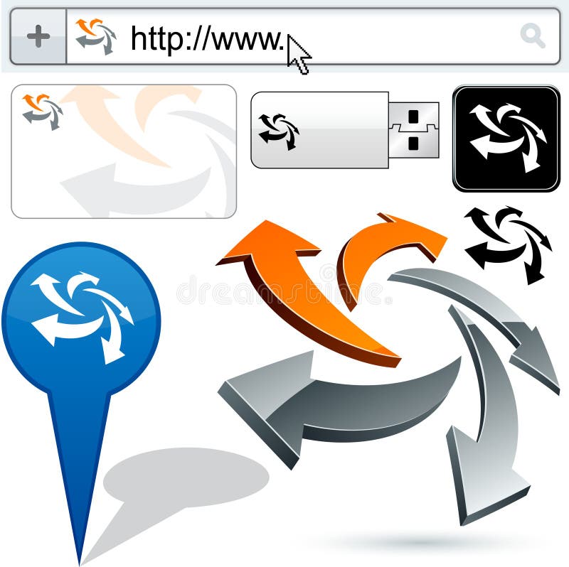 Original Arrows Design Element. Stock Vector - Illustration of black ...