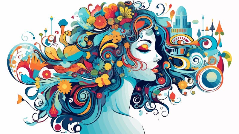 Original Artistic Symbolic Design Vector Cartoon Style Stock Vector ...