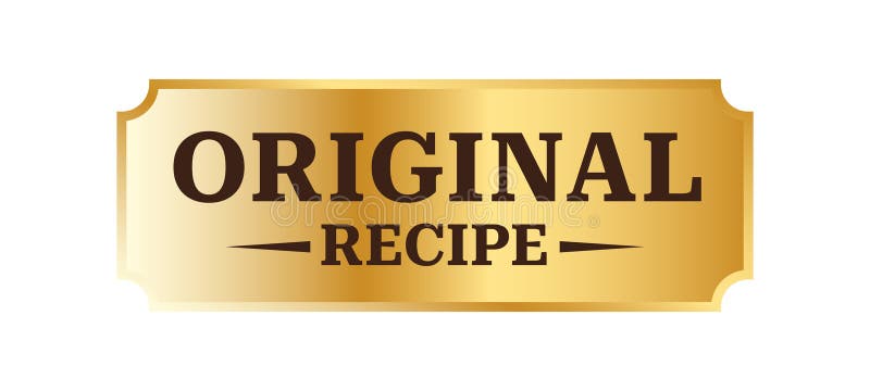 Original, Authentic, Traditional Formula, Recipe, Vector Icon Badge ...