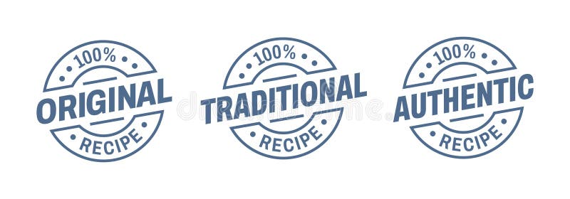 Original, Authentic, Traditional Formula, Recipe, Vector Icon Badge ...