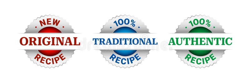 Original, Authentic, Traditional Formula, Recipe, Vector Icon Badge ...