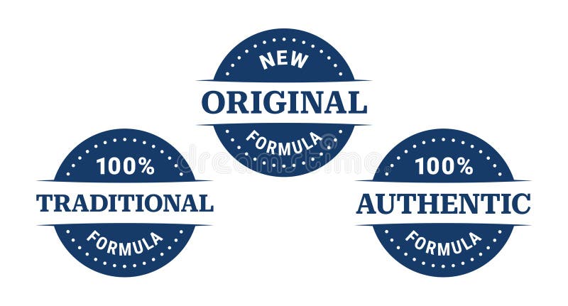Original, Authentic, Traditional Formula, Recipe, Vector Icon Badge ...