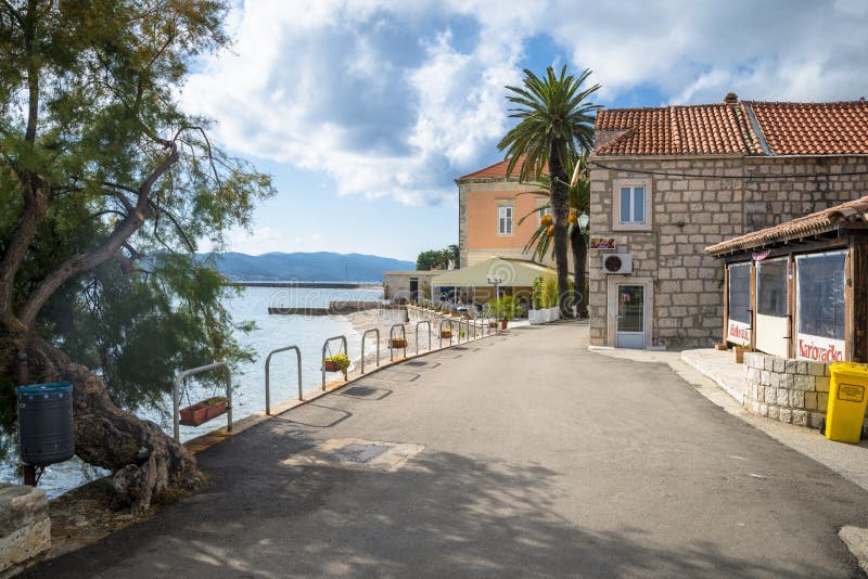 Town of Orebic Waterfront on Peljesac Peninsula, Croatia. Editorial ...