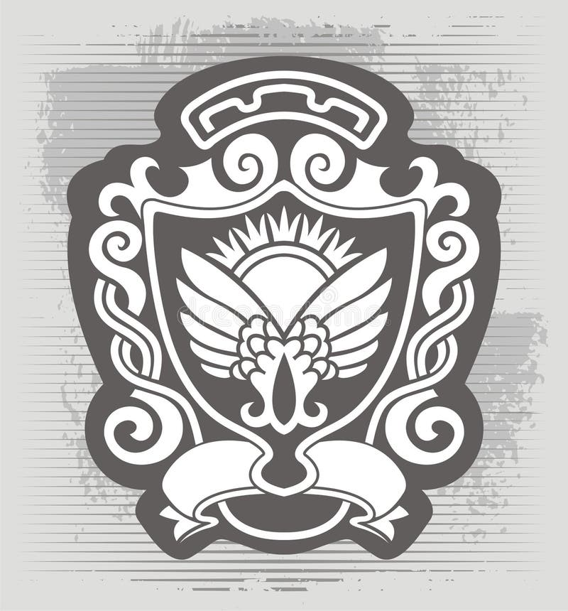 Coat of arms illustration stock vector. Illustration of scroll - 11605515