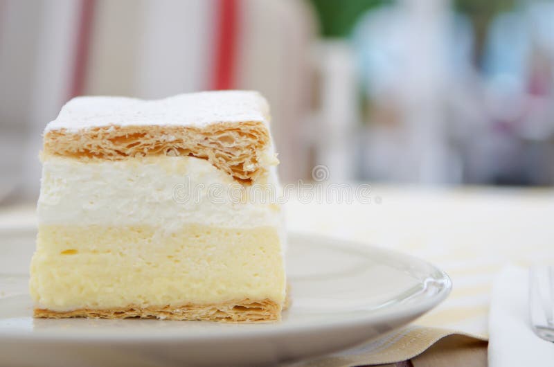 The Original Bled Cream Cake - Cremeschnitte Stock Image - Image of ...