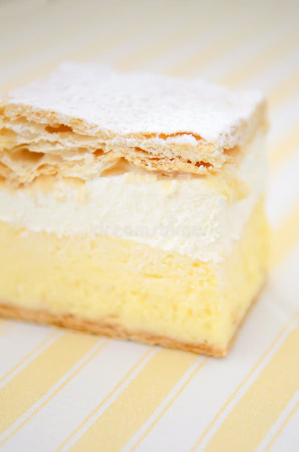The Original Bled Cream Cake - Cremeschnitte Stock Image - Image of ...