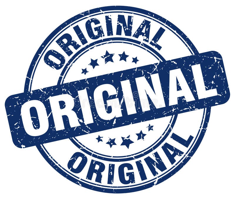 Original Blue Grunge Round Vintage Stamp Stock Vector - Illustration of ...