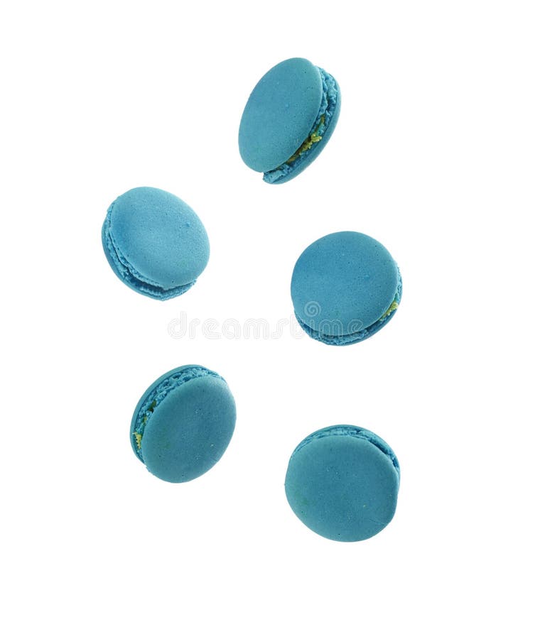 The Original Blue Macarons. Stock Image - Image of french, macaroon ...