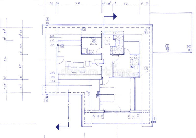 Original Blueprint stock image. Image of engineering, site - 2893501