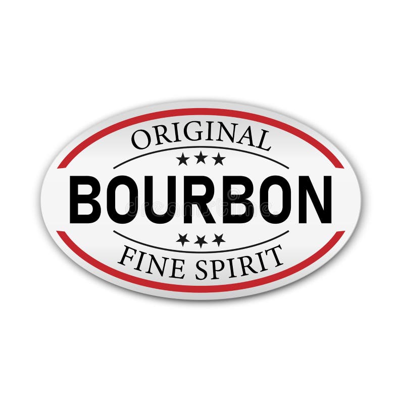 Bourbon vintage label sign stock vector. Illustration of script - 132200598