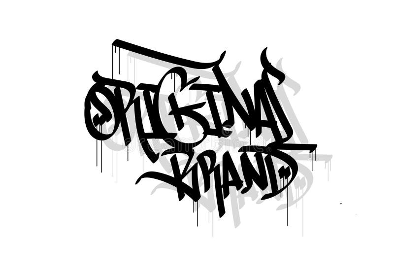 ORIGINAL BRAND Word Graffiti Tag Style Stock Vector - Illustration of ...