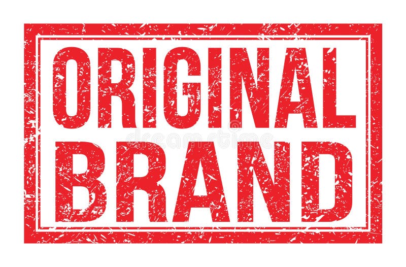 ORIGINAL BRAND, Words on Red Rectangle Stamp Sign Stock Illustration ...