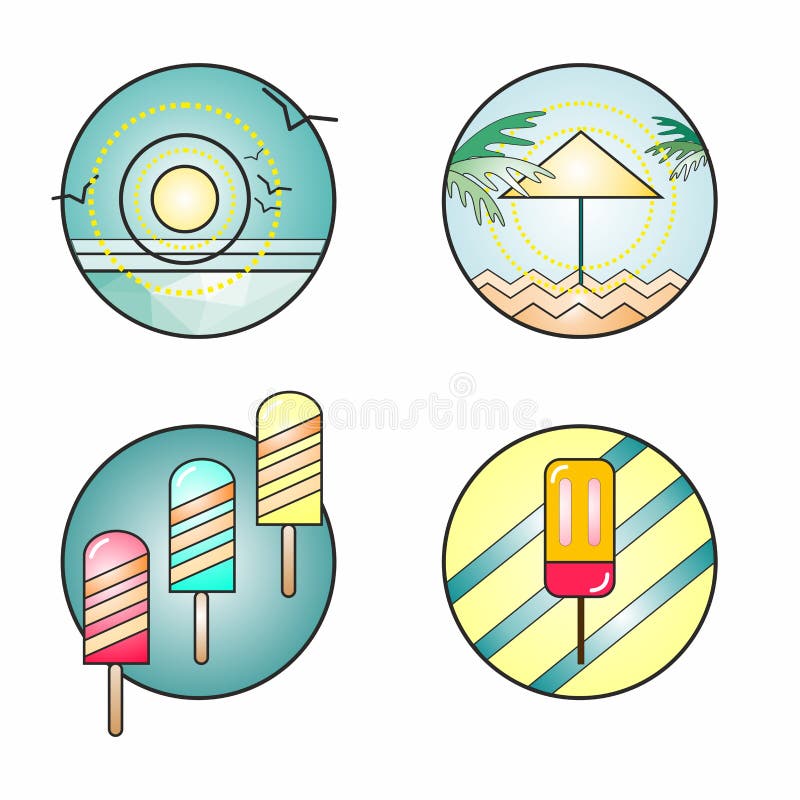 Original and Creative Summer Badges Stock Illustration - Illustration ...