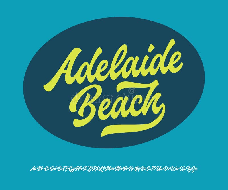 Original Brush Script Font Retro Typeface Vector Stock Vector ...