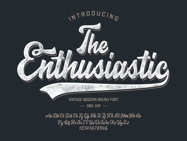 Original Brush Script Font. Retro Typeface Stock Vector - Illustration ...
