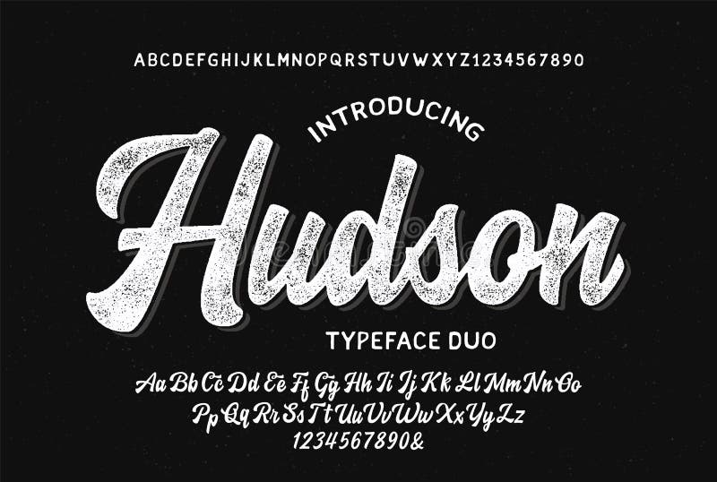 Original Brush Script Font. Retro Typeface. Vector Stock Vector ...
