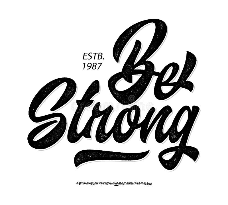 Original Brush Script Font Retro Typeface Vector Stock Vector ...