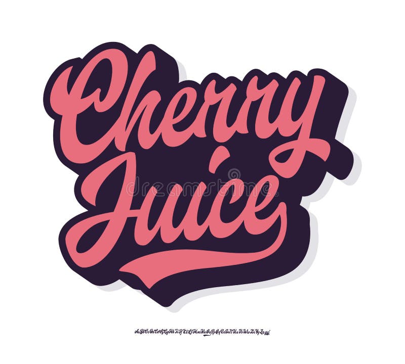 Original Brush Script Font Retro Typeface Vector Stock Vector ...