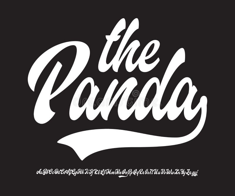 Original Brush Script Font Retro Typeface Vector Stock Vector ...