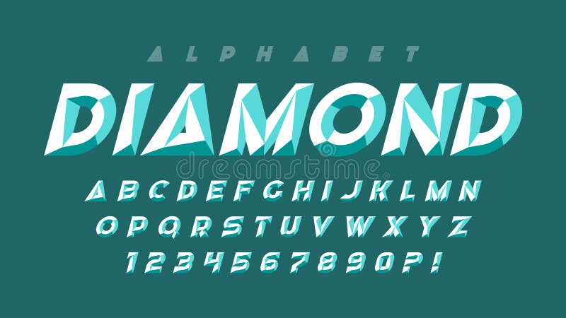 Chisel 3d Letters Design, Colorful Alphabet, Typeface. Stock Vector ...