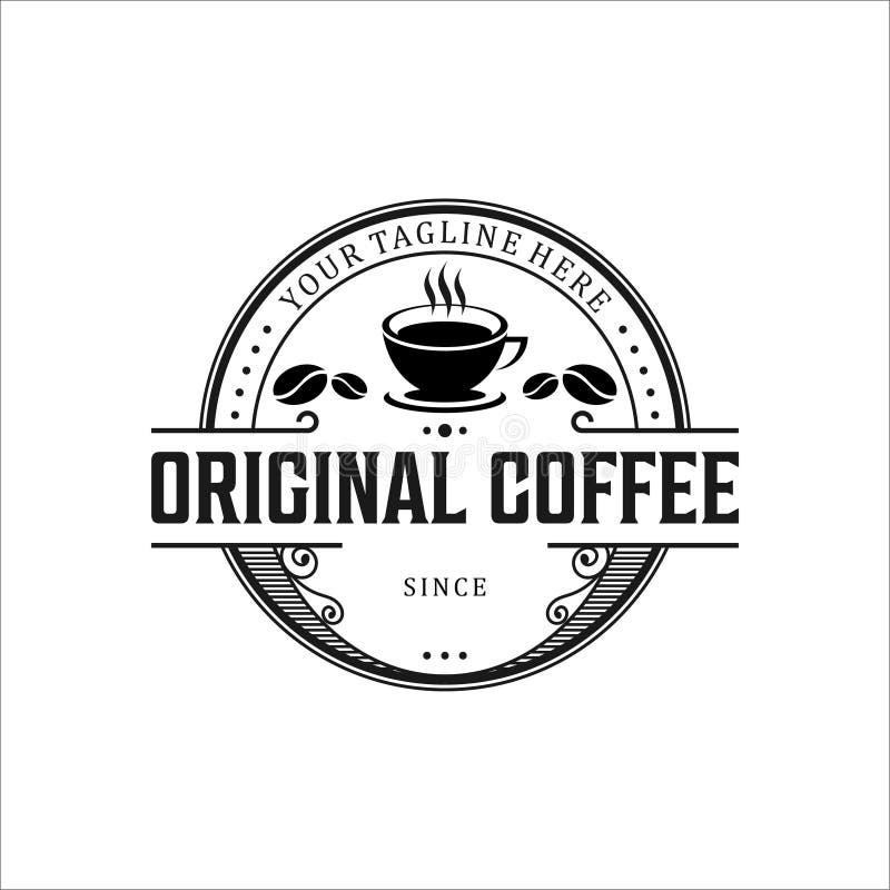 Original Coffee Logo stock vector. Illustration of decorative - 99435945