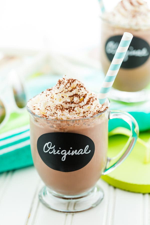 Original Cold Chocolate Drink Stock Image - Image of kitchenware ...