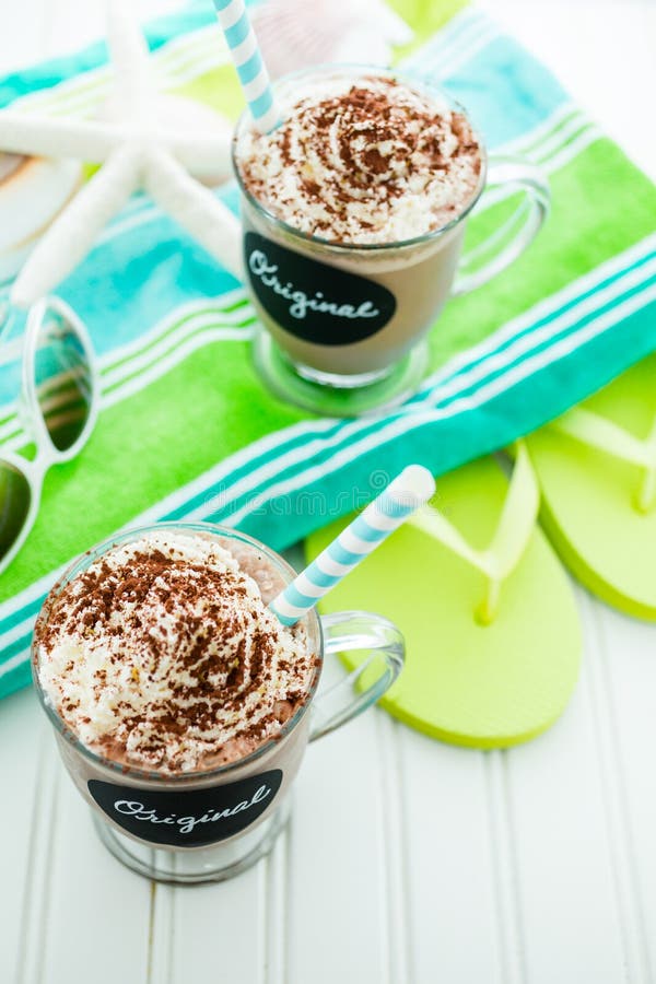 Original Cold Chocolate Drink Stock Image - Image of summertime ...